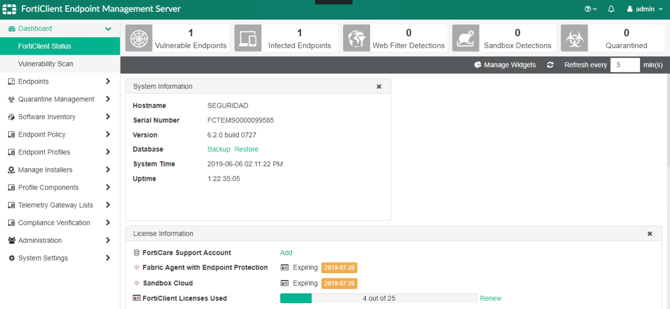 Forticlient Antimalware & Webfiltering - Optima Ingenieria S.A