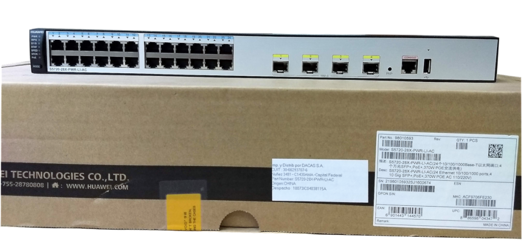 Switch Huawei S5720-28X-PWR-LI-AC - Optima Ingenieria S.A